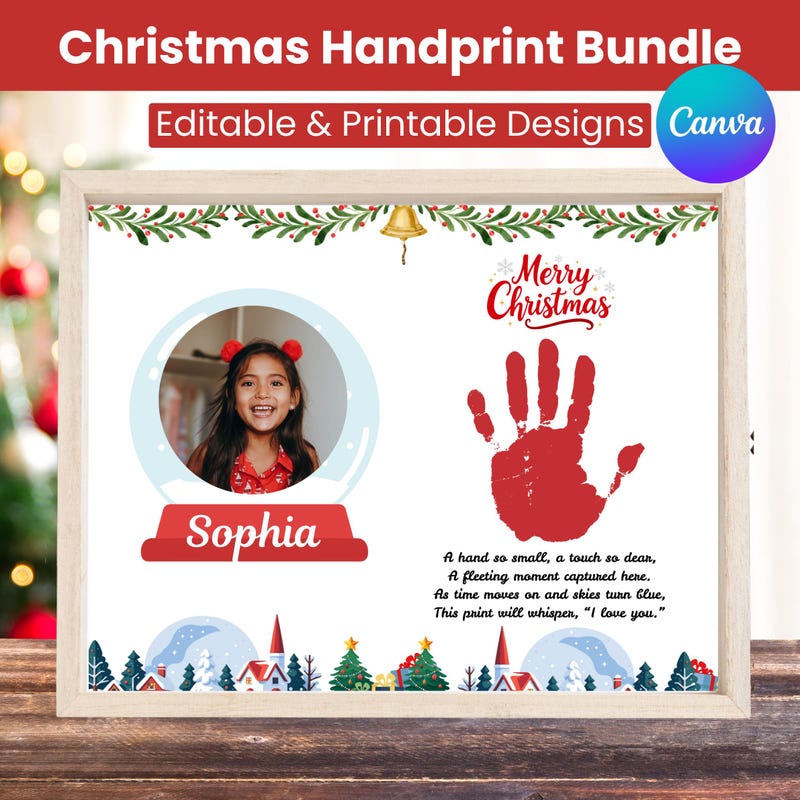 Handprint Snow Art - Etsy