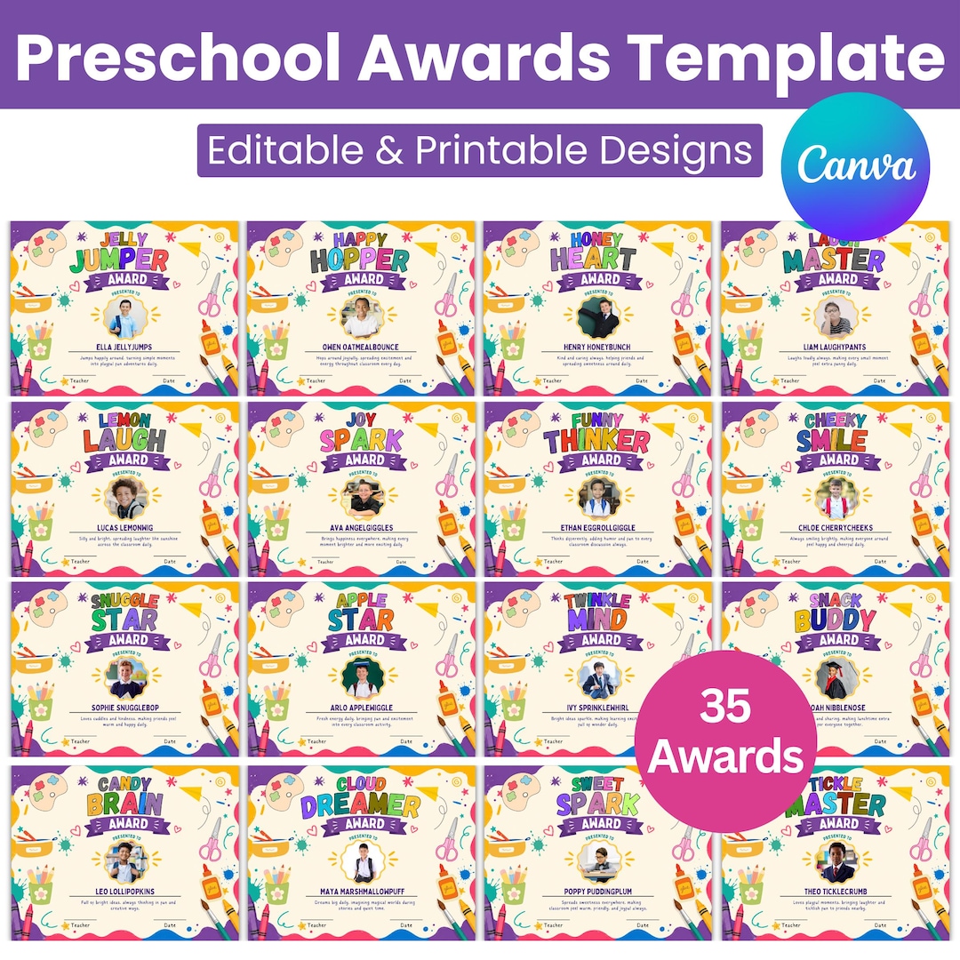 35 Editable Preschool Awards Template, Student Recognition Certificates ...