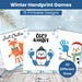 15 Winter Handprint and Footprint Craft Bundle, Snowman Handprint Art ...