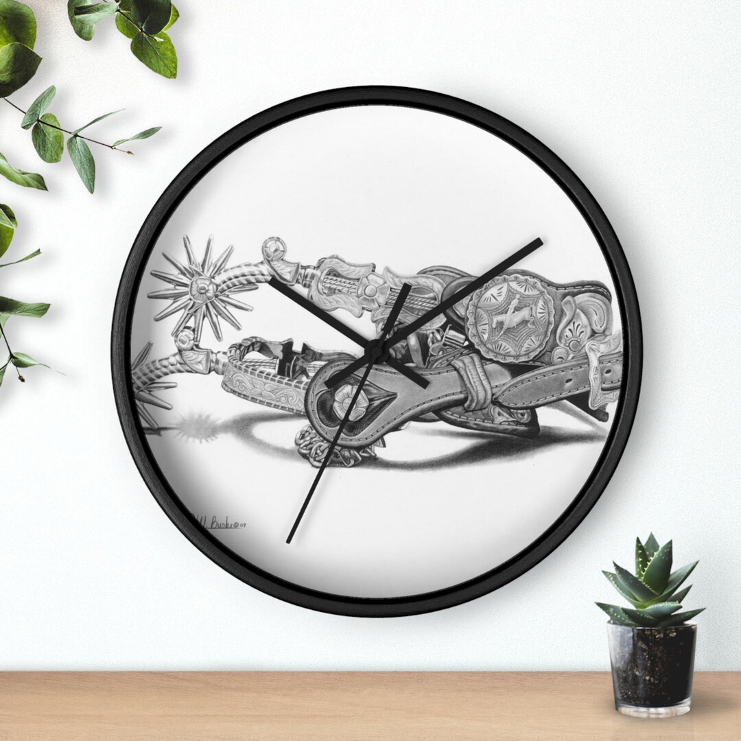 Spurs Wall Clock, Vintage Farmhouse Horse Decor - Etsy UK