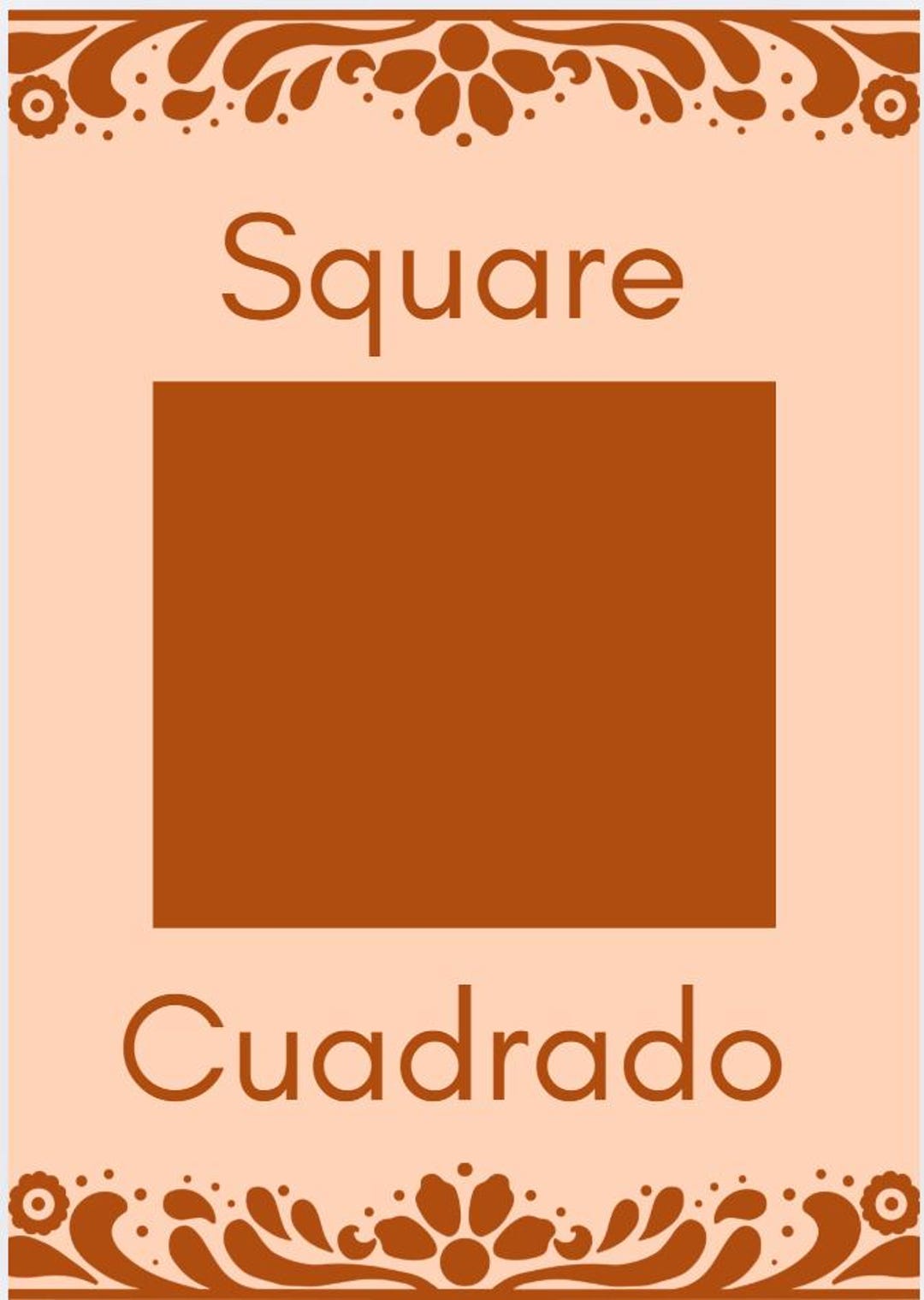 Cielito Lindo Theme Shapes 2D & 3D English Spanish - Etsy