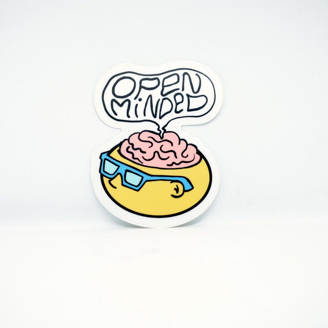 Open Minded 3" Vinyl Sticker - Etsy