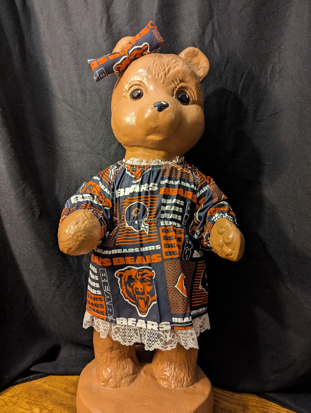 26 Inch Yard Concrete Bear Chicago Bears Football Dress Outfit - Etsy