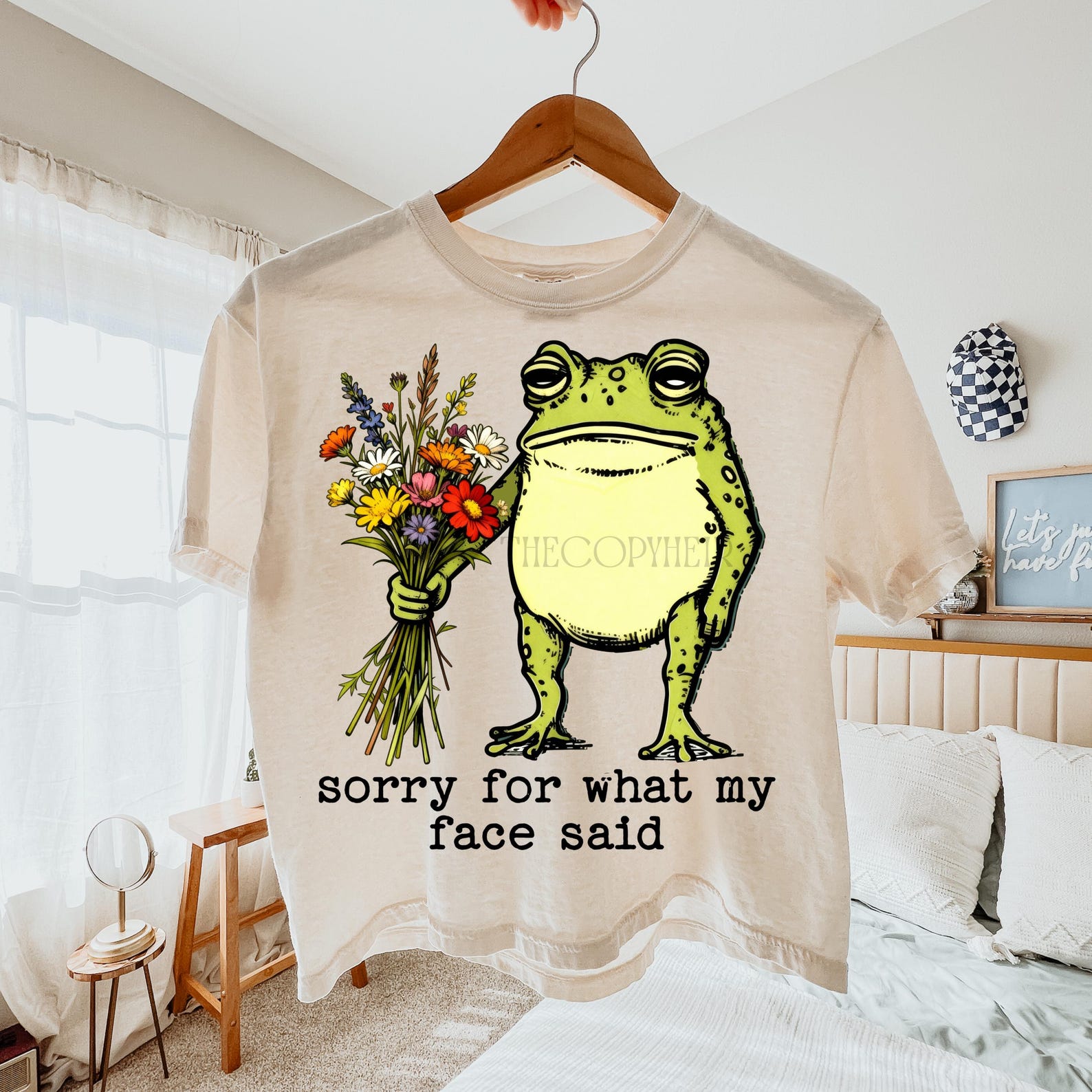 Sorry for What My Face Said Frog Png, Frog With Wildflowers Sublimation ...