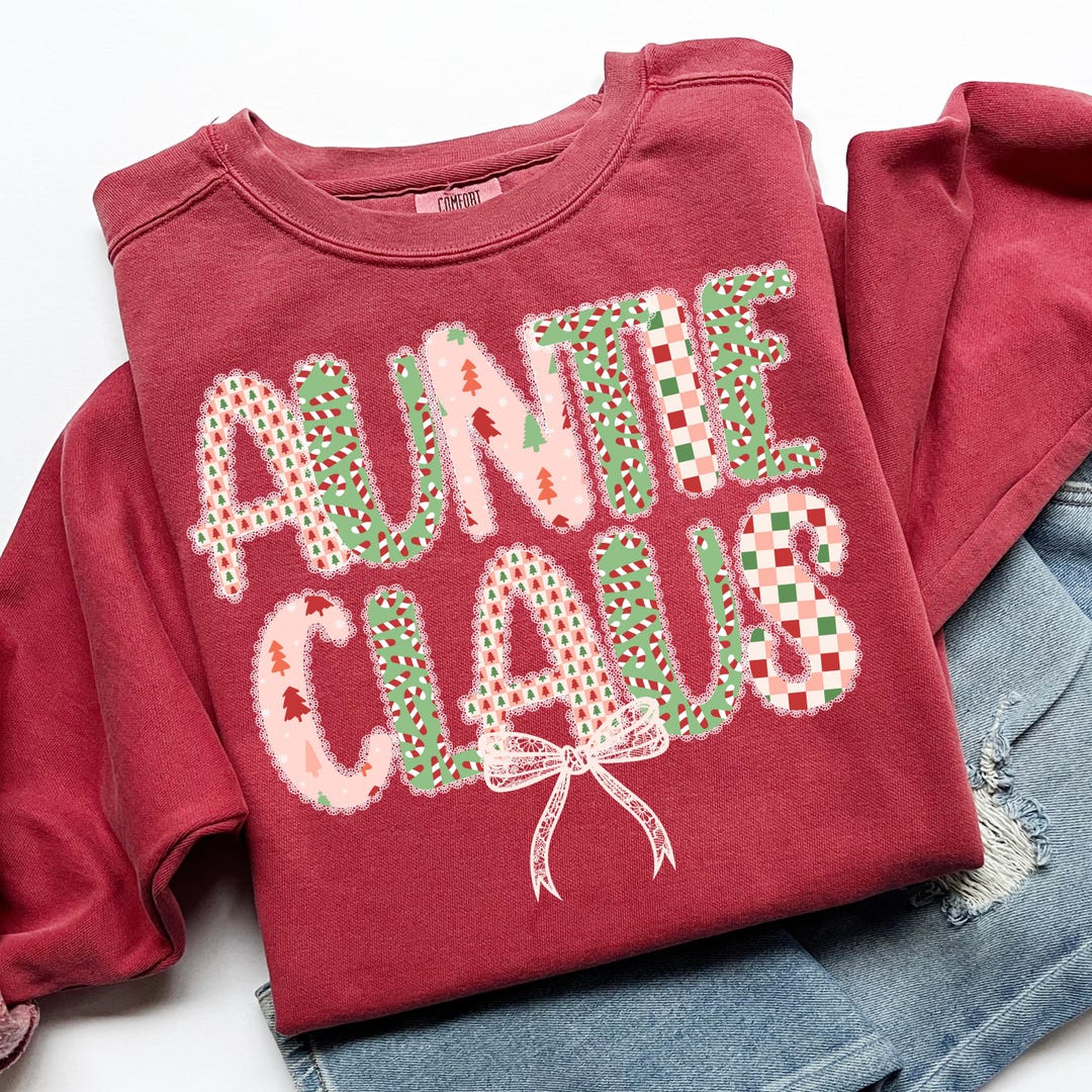 Lace Auntie Claus Png, Coquette Christmas Auntie Sublimation Design ...