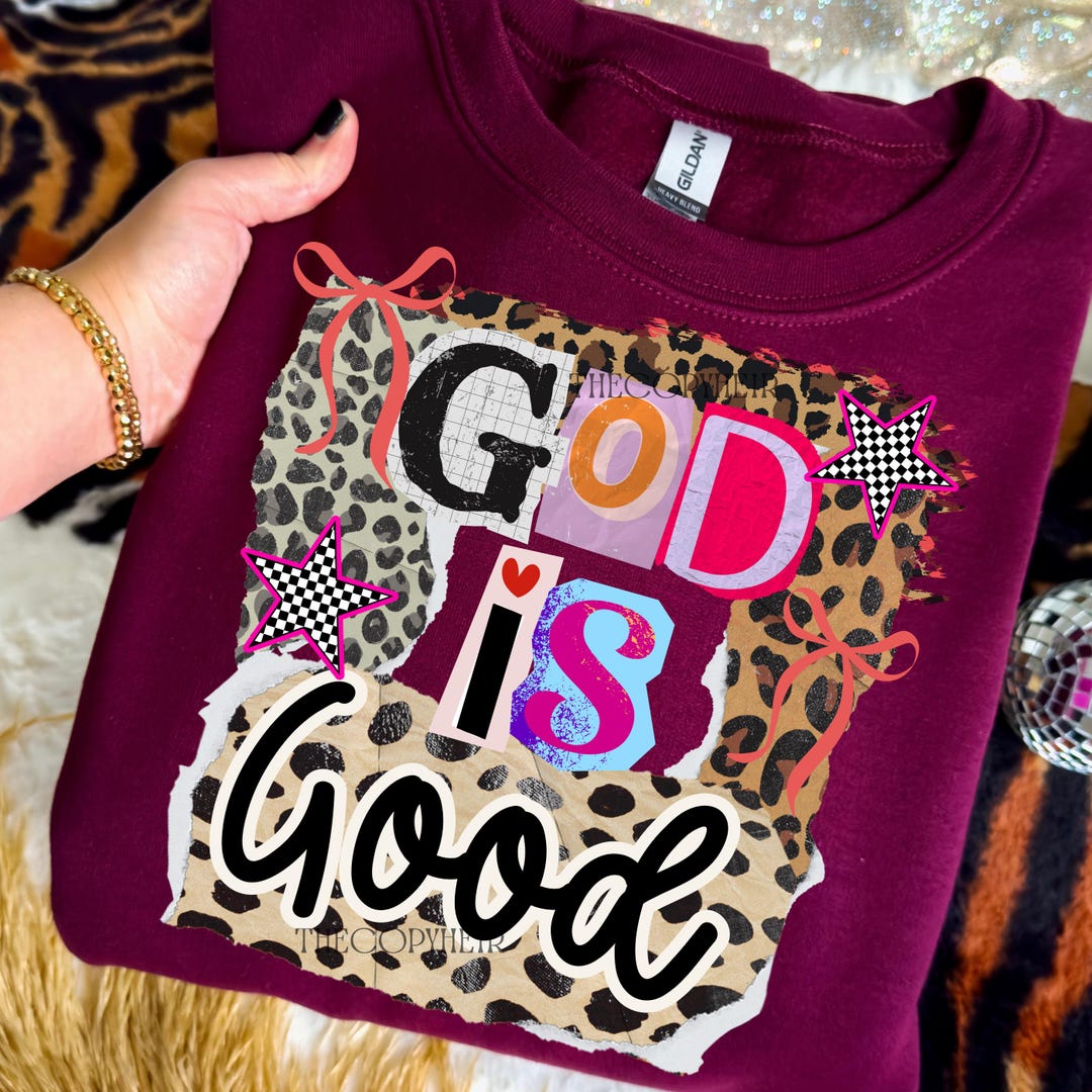 God is Good Collage PNG, Preppy Christian Png, Bible Verse Shirt Design ...