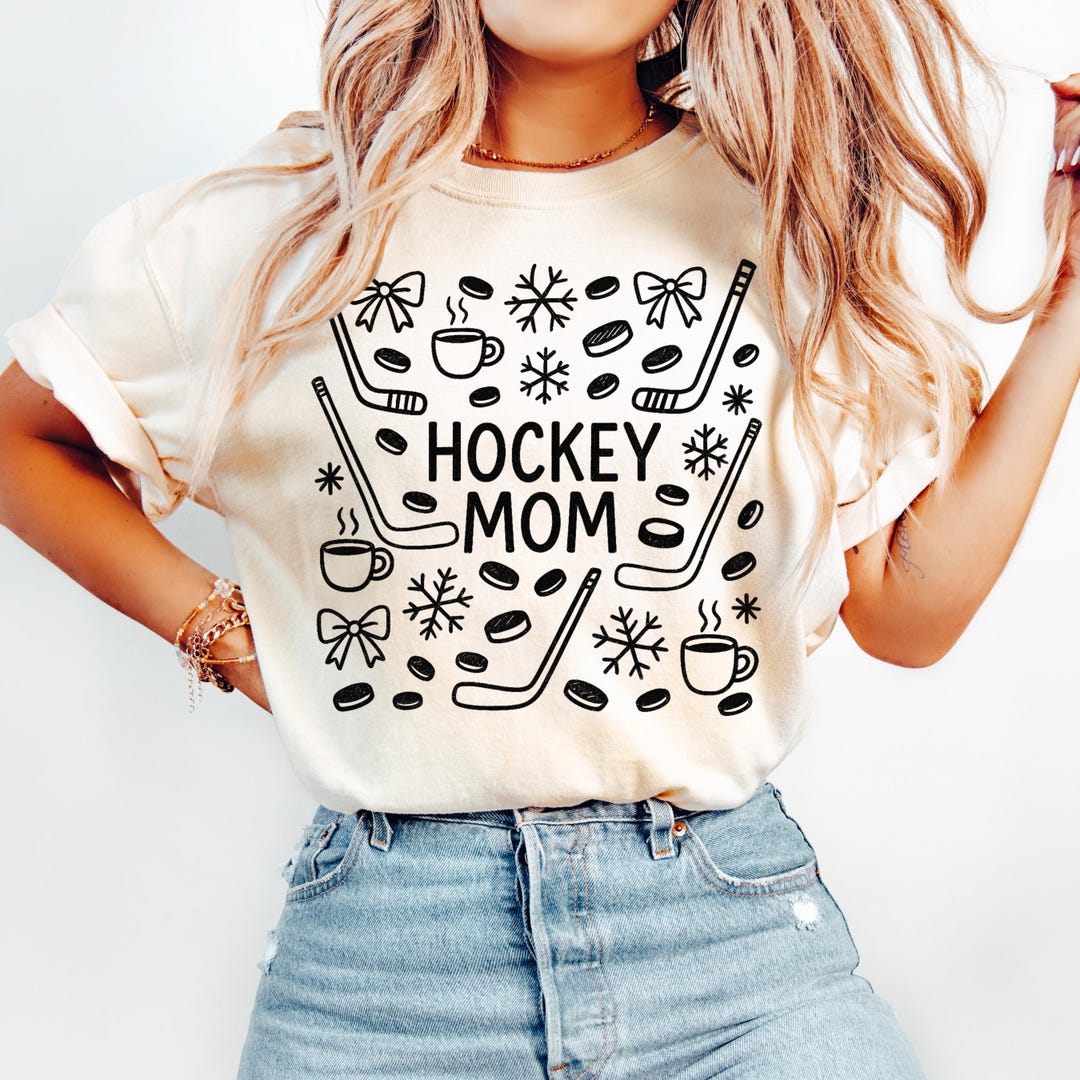Preppy Hockey Mom Png, Hockey Png, Hockey Mama Shirt Design, Hockey Mom ...
