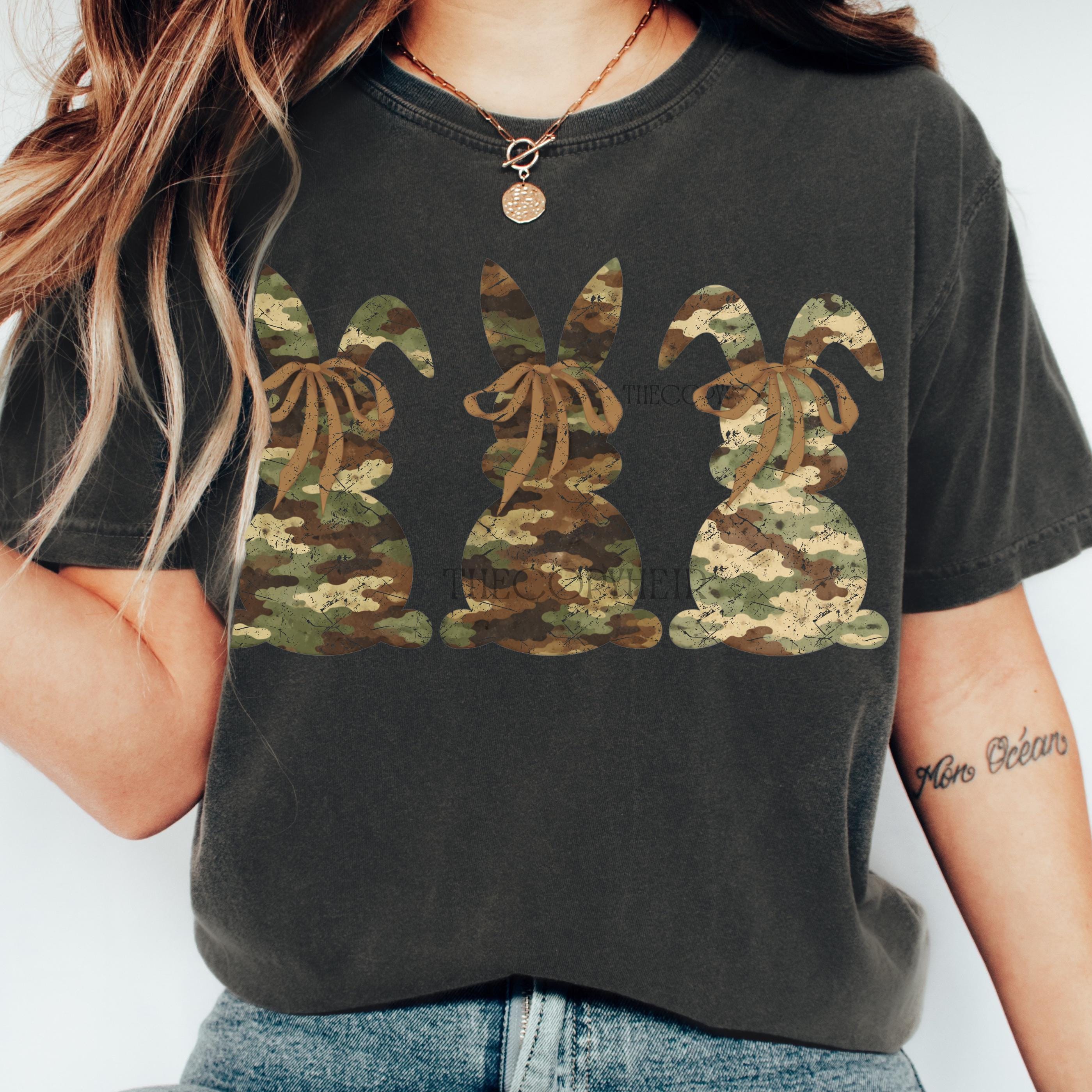 Camo Easter Bunny Png, Coquette Egg Hunter Bunny Sublimation Design ...