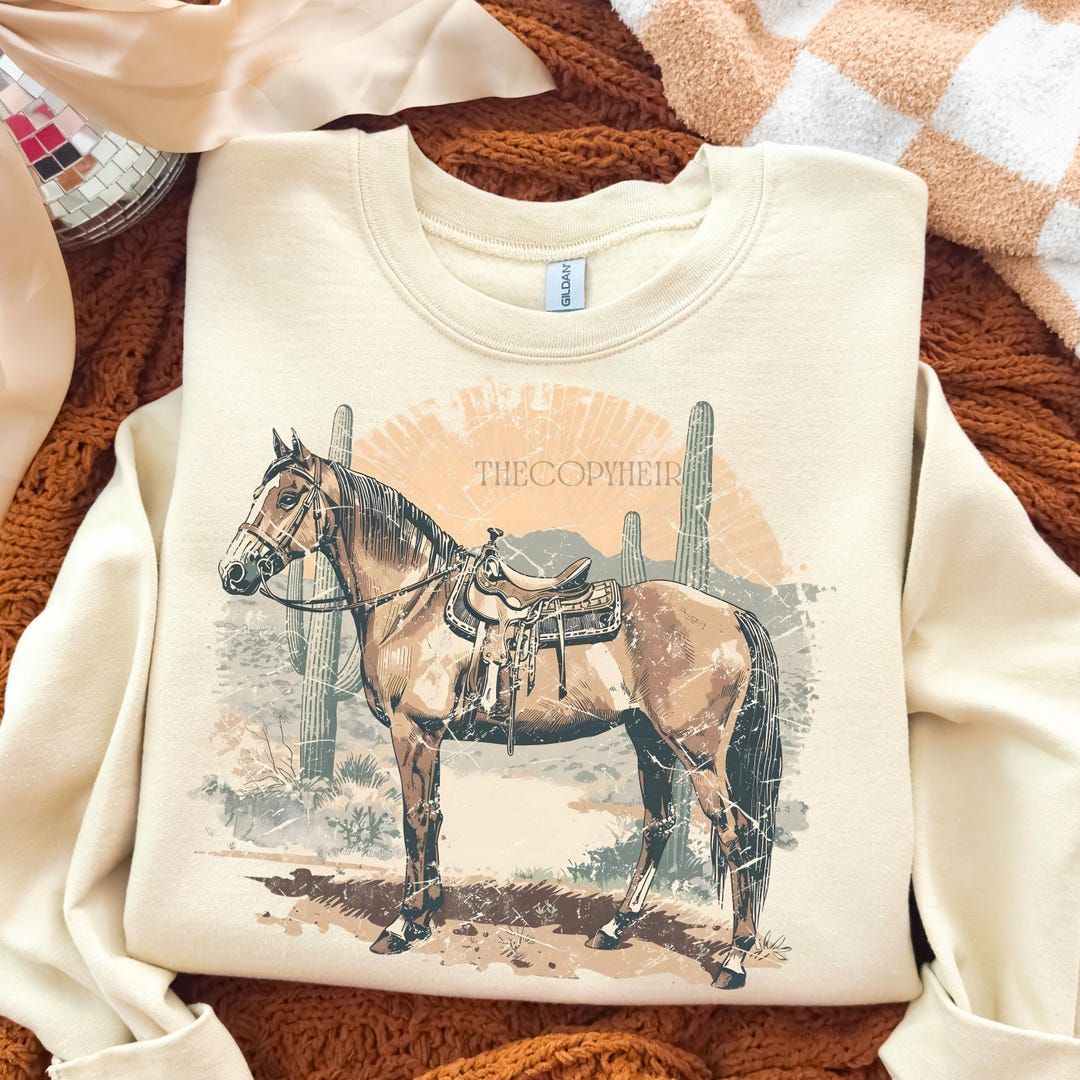 Distressed Horse Png, Retro Horse Shirt Design, Trendy Western ...
