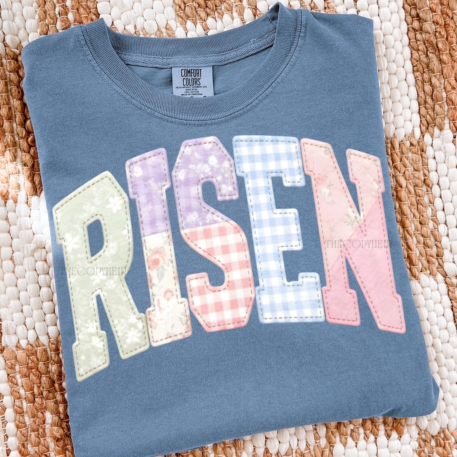 He is Risen Png, Faux Quilted Christian Easter Png, Luke 24:6 Png ...