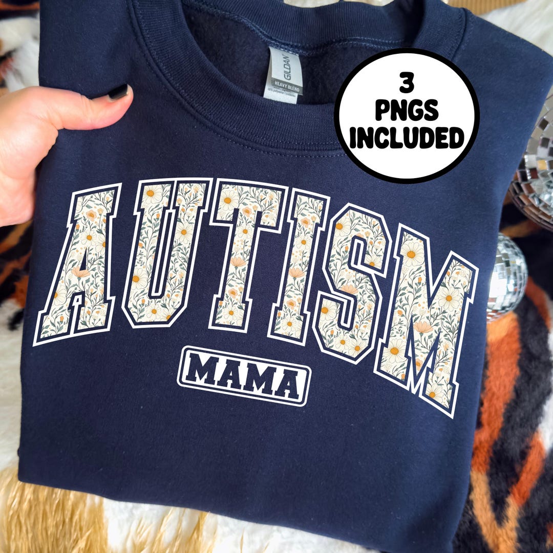 Leopard Print Autism Mama PNG, Floral Autism Mom Sublimation Design ...