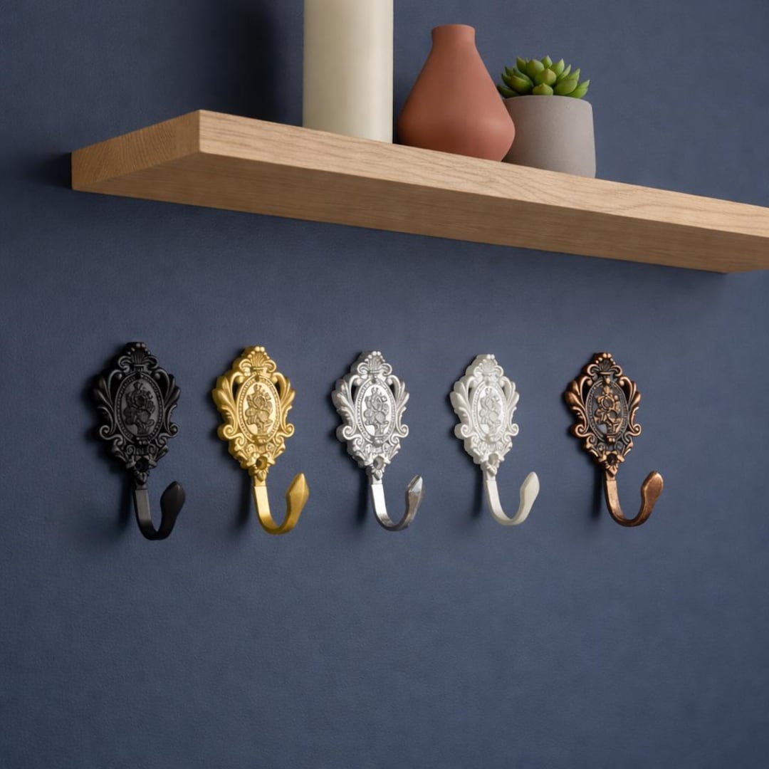 Vintage Style Metal Wall Hooks – Decorative Coat & Key Hooks Hanger ...