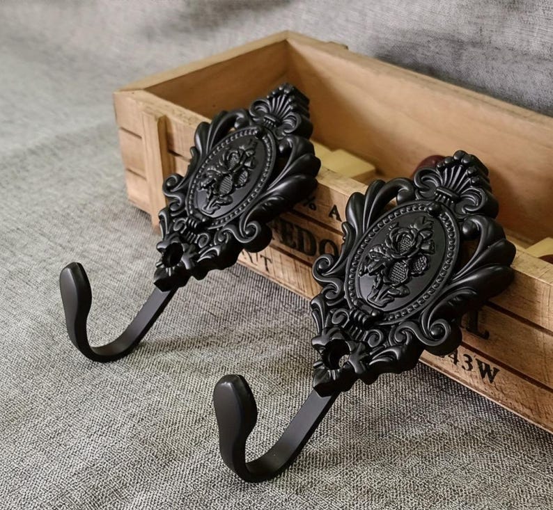 Vintage Style Metal Wall Hooks – Decorative Coat & Key Hooks Hanger ...