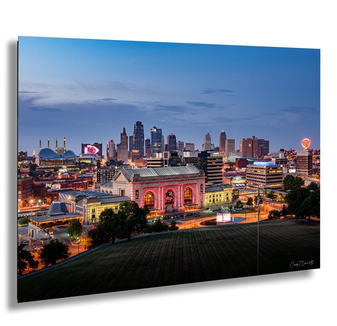 Kansas City Skyline Art Print: Union Station, Kauffman Center, Western ...