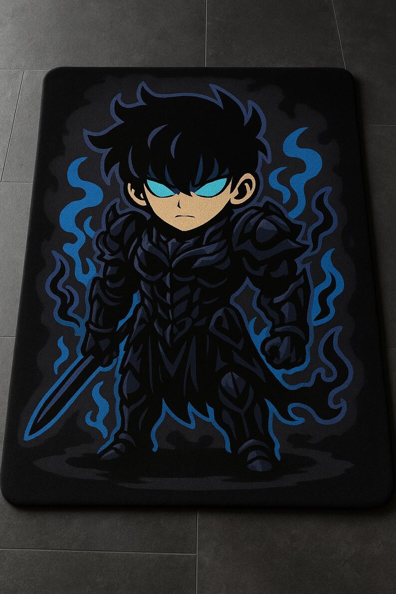 Sung Jinwoo Rug Solo Leveling | Anime Gaming Rug for Gamer Room | Hero ...
