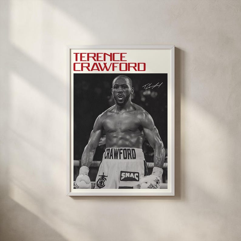 Terence Crawford Poster, Crawford Boxing Wall Art, Framed Sports Print ...