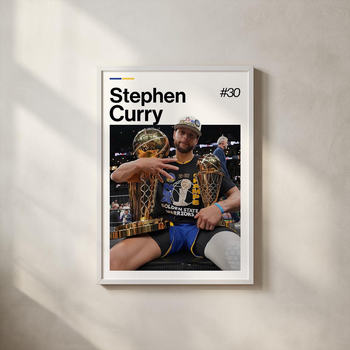 Stephen Curry Poster, Curry Golden State Warriors Wall Art, Framed NBA ...