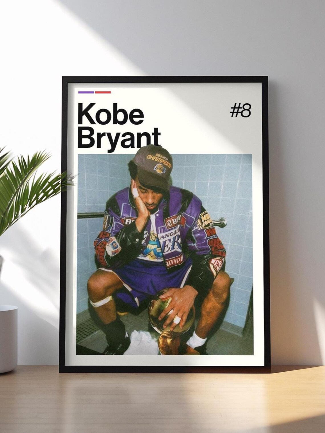 Kobe Bryant Poster, Bryant Los Angeles Lakers Wall Art, Framed NBA ...