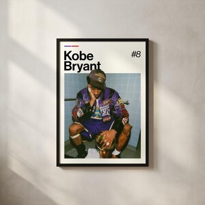 Kobe Bryant Poster, Bryant Los Angeles Lakers Wall Art, Framed NBA ...
