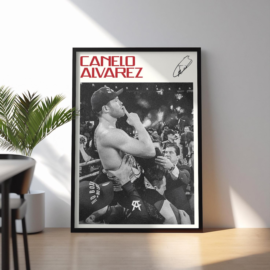 Canelo Alvarez Poster, Alvarez Boxing Wall Art, Framed Sports Print ...