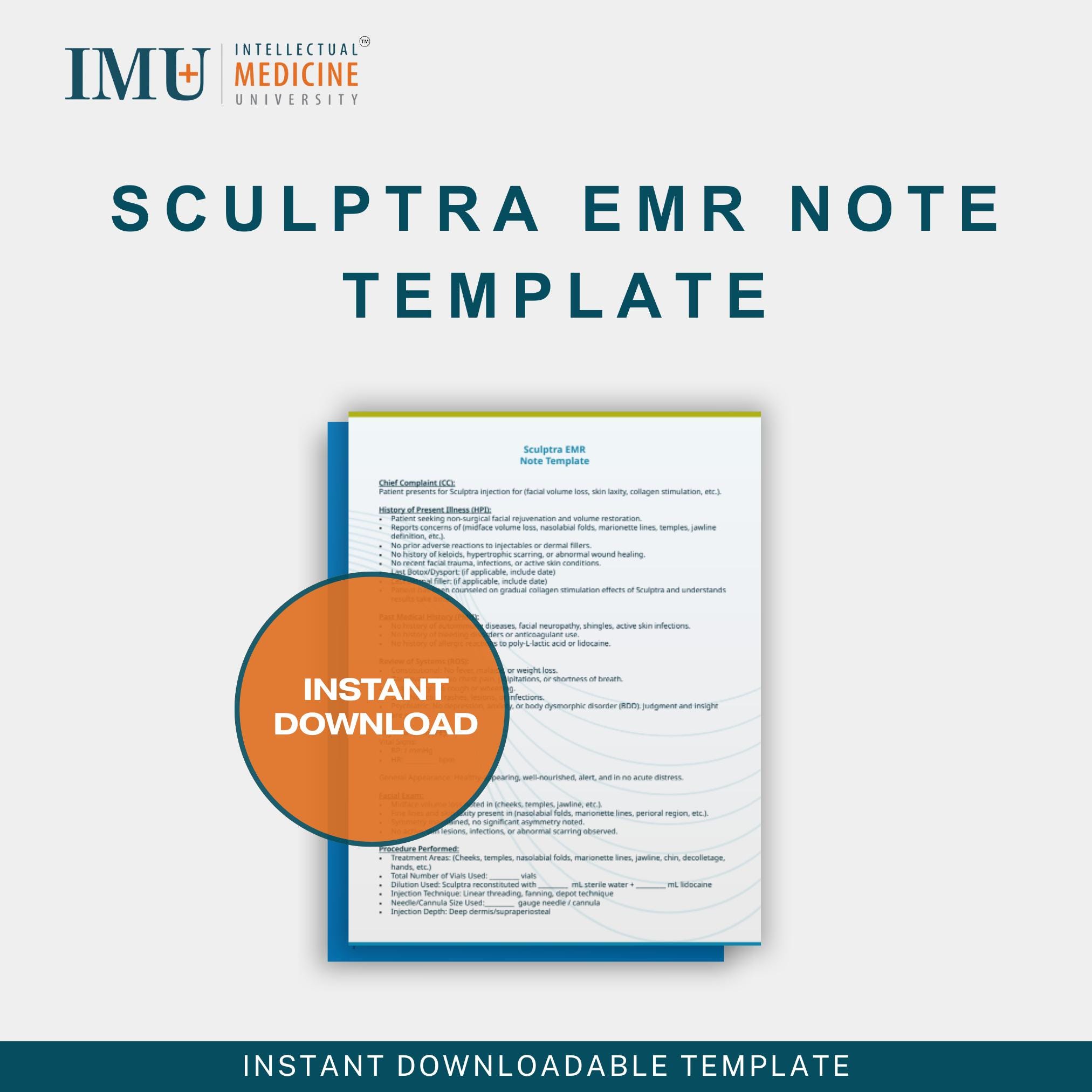 Sculptra EMR Note Template – Injection Sites, Dilution Ratios, Vial ...