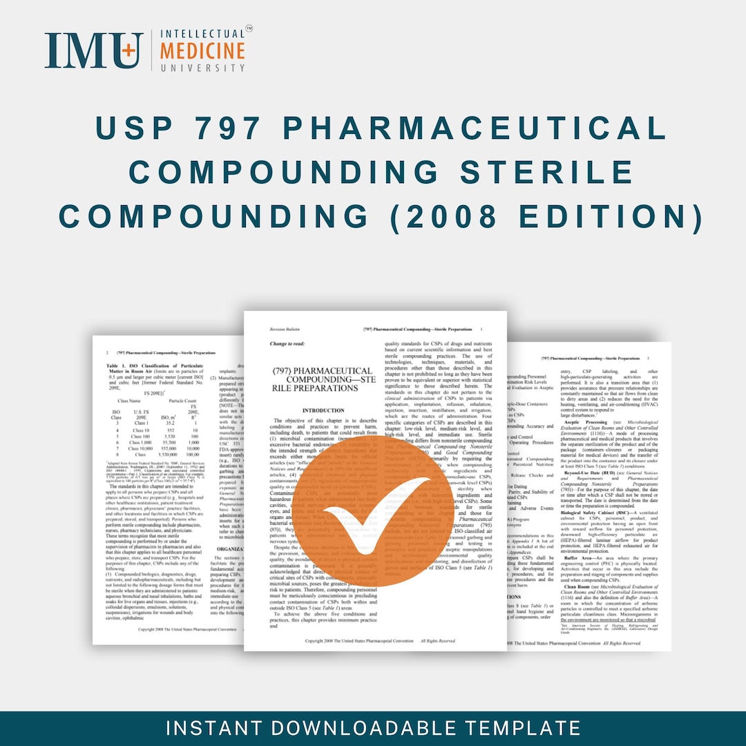 USP 797 Pharmaceutical Compounding Guide (2008 Edition) – Sterile ...