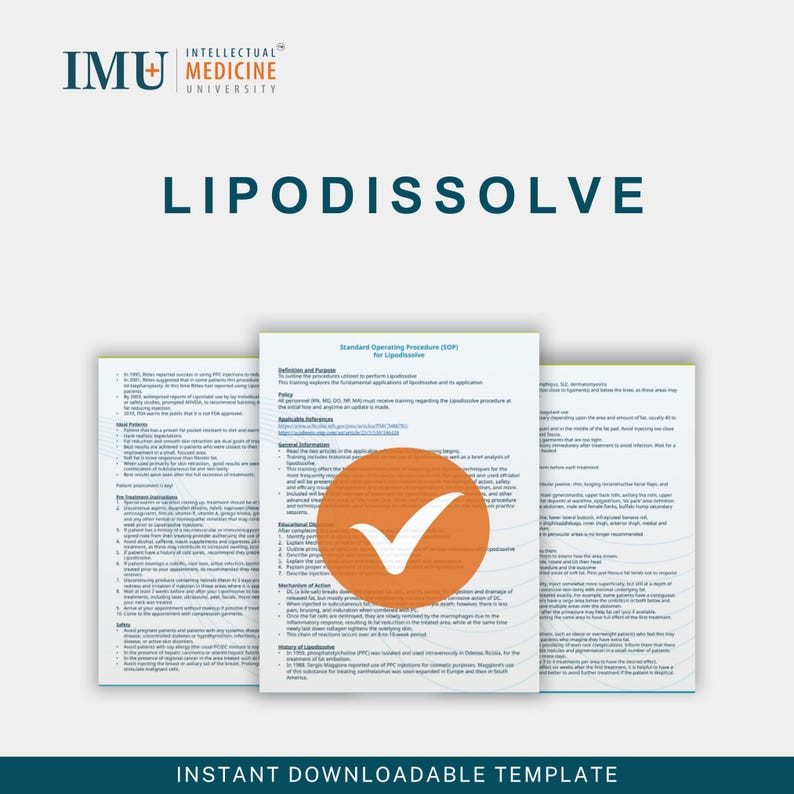 Lipodissolve Injections SOP – Clinical Protocol for Non-surgical Fat ...