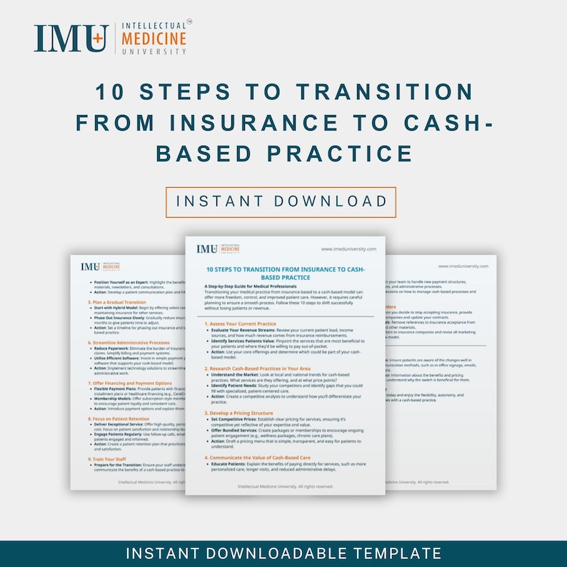 Cash-based Practice Guide for Doctors & Nps: 10-step Transition (PDF ...