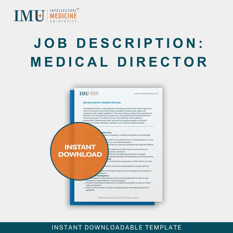 Job Description: Medical Director – Clinical Oversight, Compliance ...