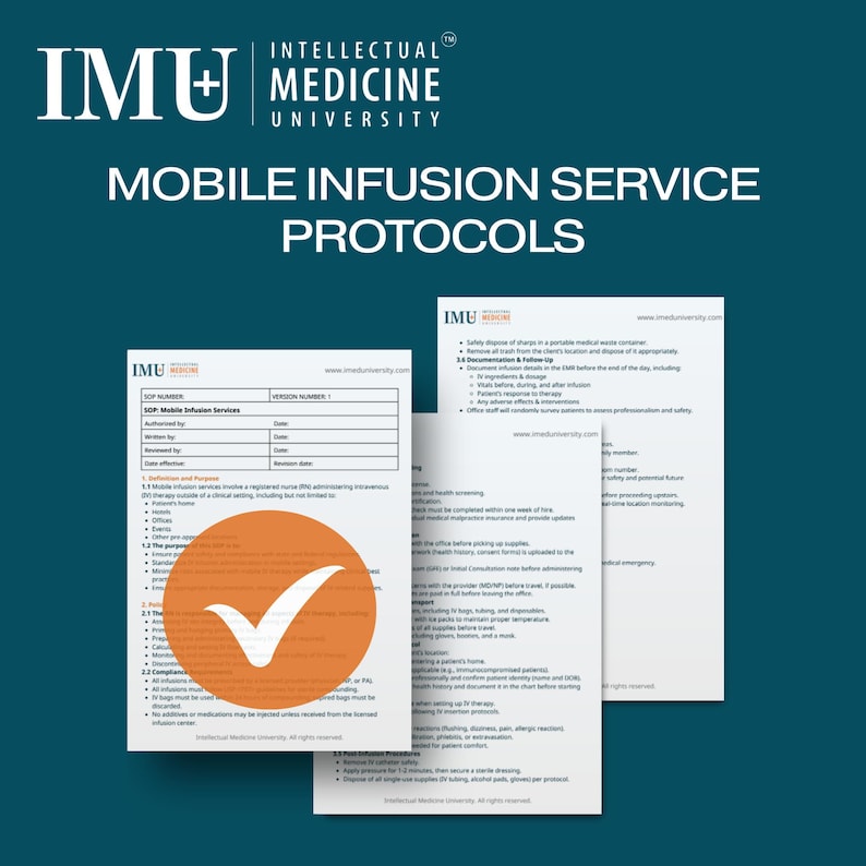 Mobile IV Therapy SOP: Nurse Safety & Infusion Protocols (PDF Download ...