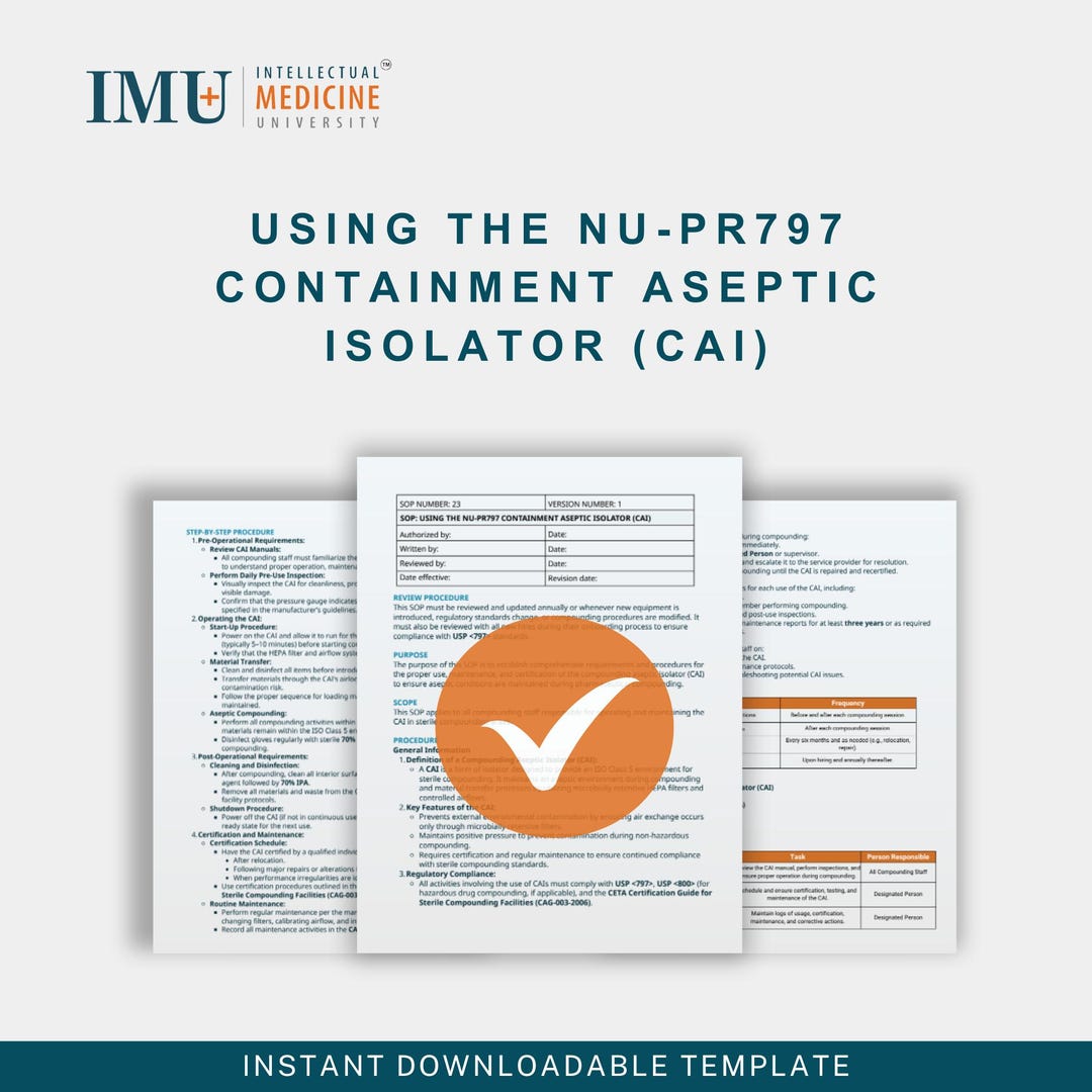 NU-PR797 Containment Aseptic Isolator – USP 797 & USP 800 Compliant ...