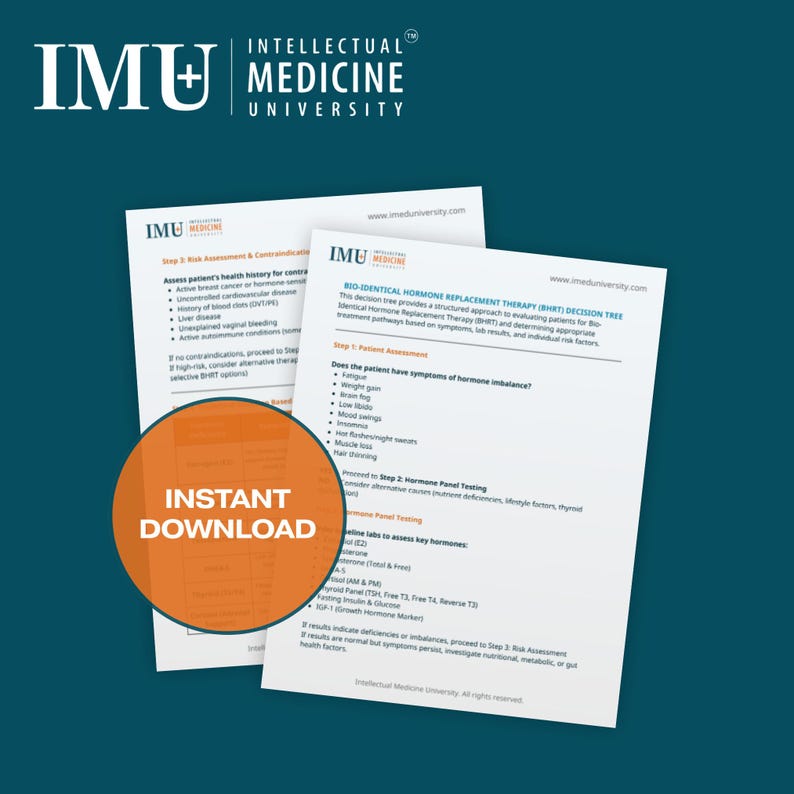 BHRT Decision Tree: Hormone Therapy Assessment, Lab & Dosing Guide ...
