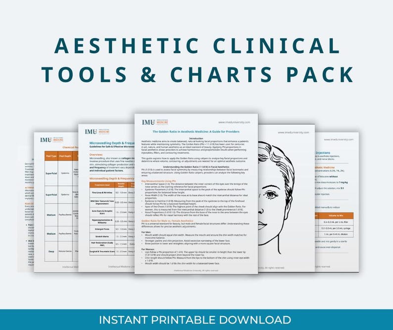 Aesthetic Clinical Tools & Charts Pack - Etsy