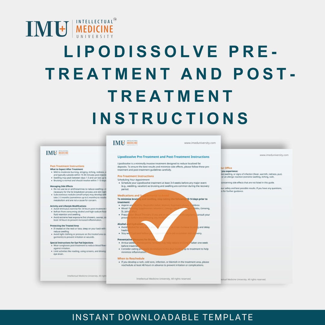 Lipodissolve Pre and Post-treatment Instructions - Bruising, Swelling ...