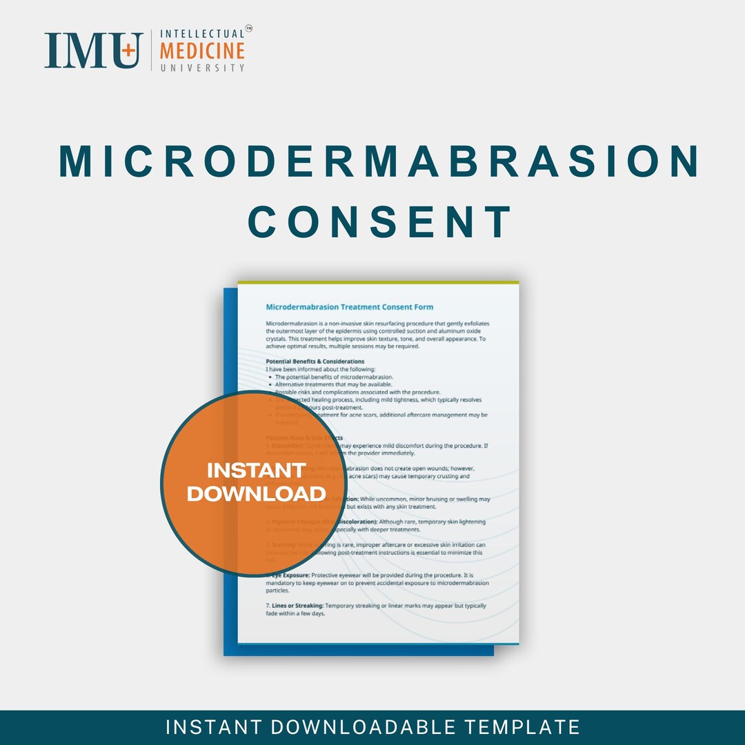 Microdermabrasion Consent Form - Non‑invasive Skin Resurfacing Risks ...