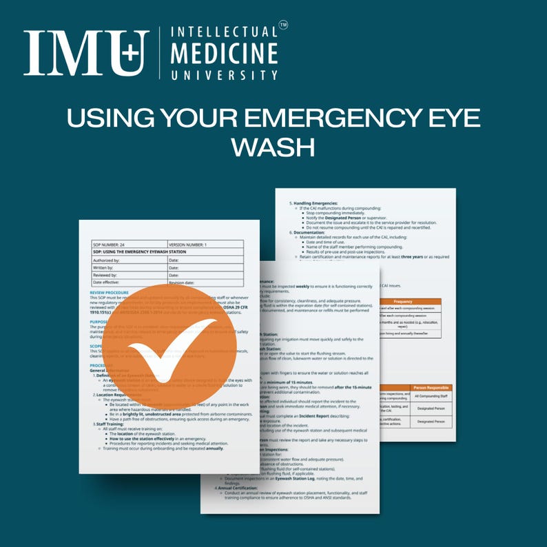 Emergency Eye Wash SOP – OSHA and ANSI Compliant Safety Procedure ...