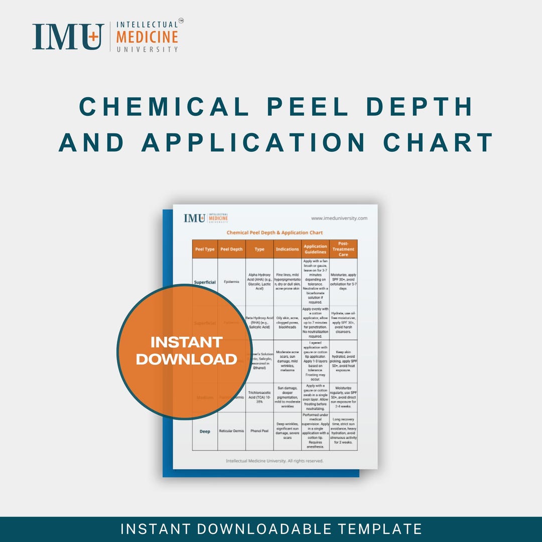 Chemical Peel Depth and Application Chart – Aesthetic Guide to ...