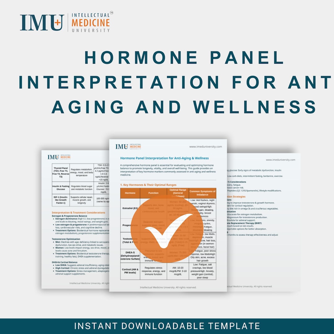 Hormone Panel Interpretation for Anti-aging and Wellness – Optimal ...