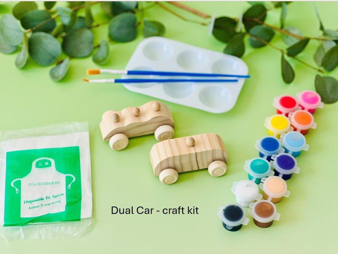 DIY Paintable Wood Race Cars Craft Kit: Kids Birthday Party Favor and ...