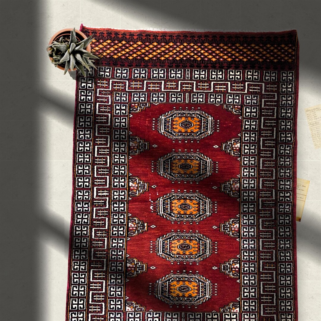 Handmade Rust Pakistani Carpet Woollen Rustic Colored Fine-knotted ...