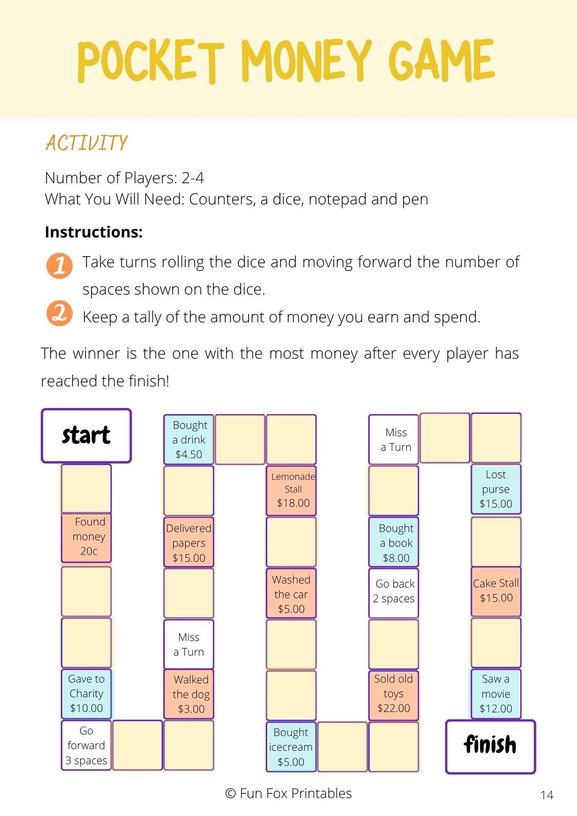 Spending Money - Intermediate Level Activity Book (book 3) for Tweens ...