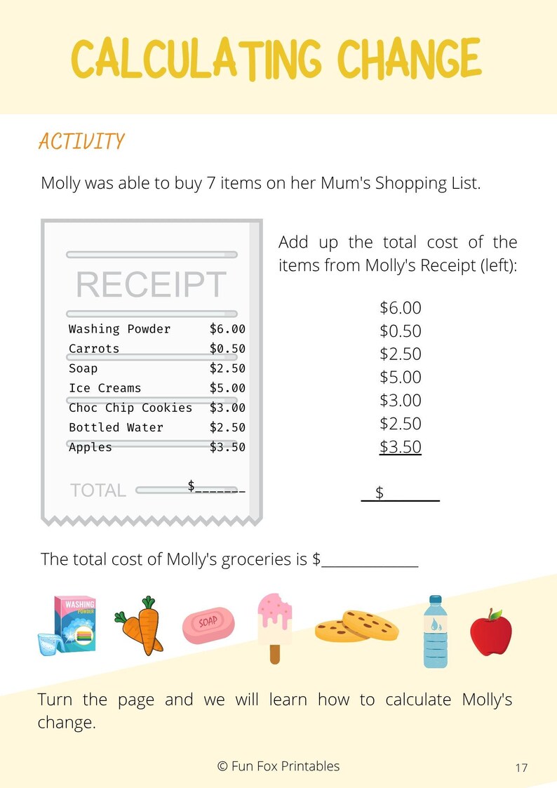 Spending Money - Intermediate Level Activity Book (book 3) for Tweens ...