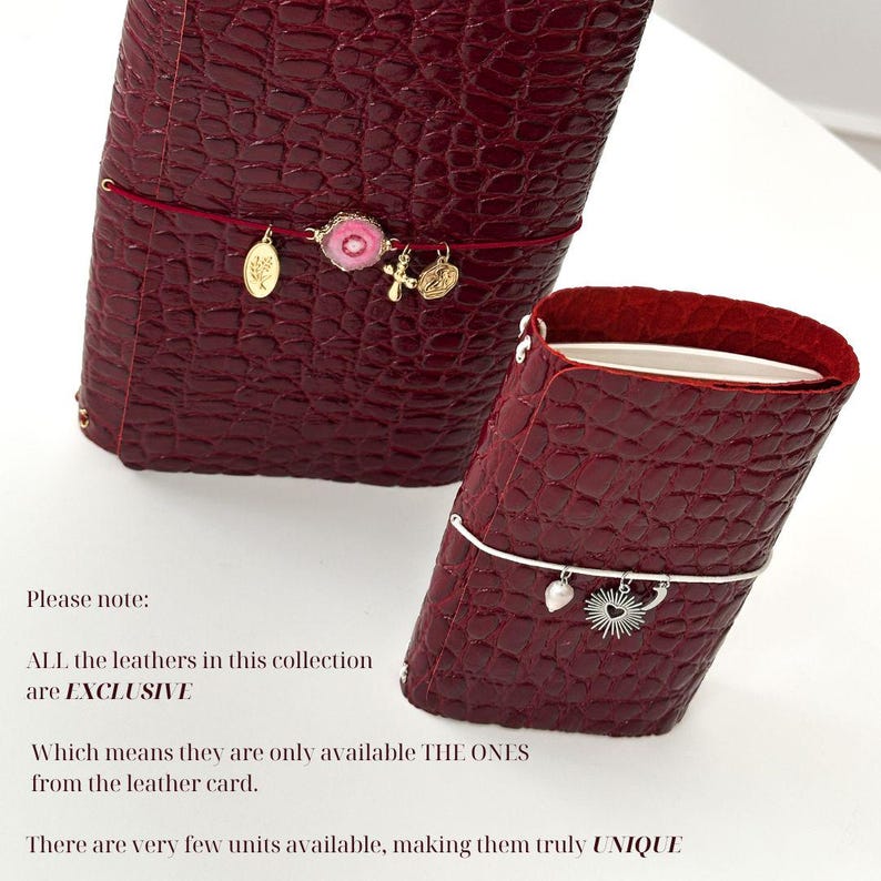 DARK RED Exotic Effect - Exclusive Ones Trifold Customizable Leather ...