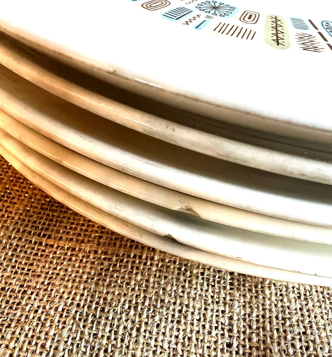 Atomic Mid Century Temporama Cannonsburg 10 Plates and Teacup - Etsy