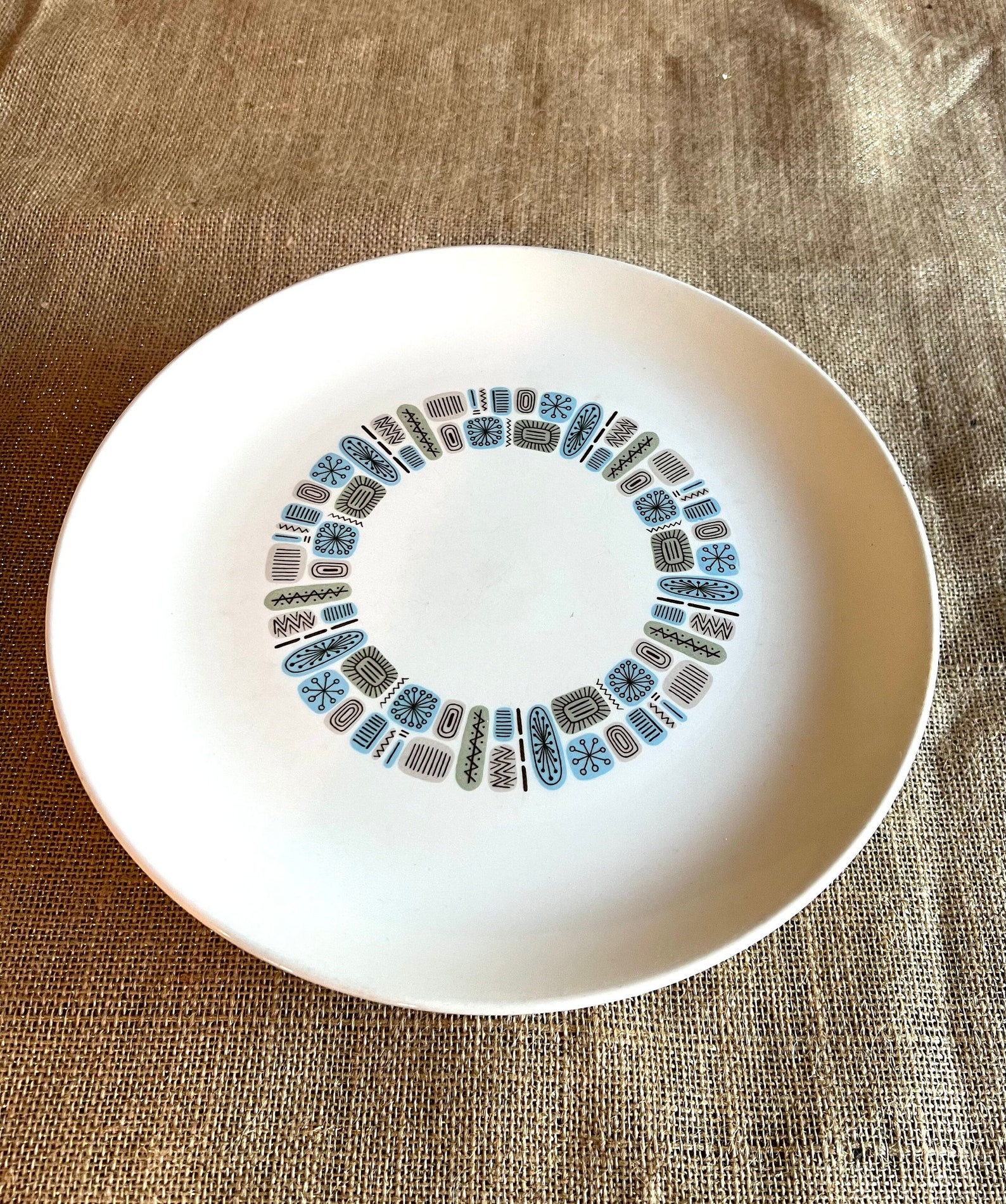 Atomic Mid Century Temporama Cannonsburg 10" Plates and Teacup - Etsy