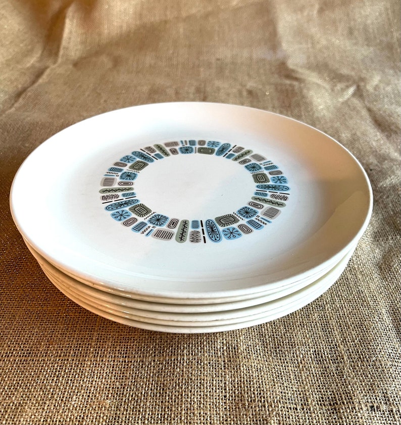 Atomic Mid Century Temporama Cannonsburg 10 Plates and Teacup - Etsy