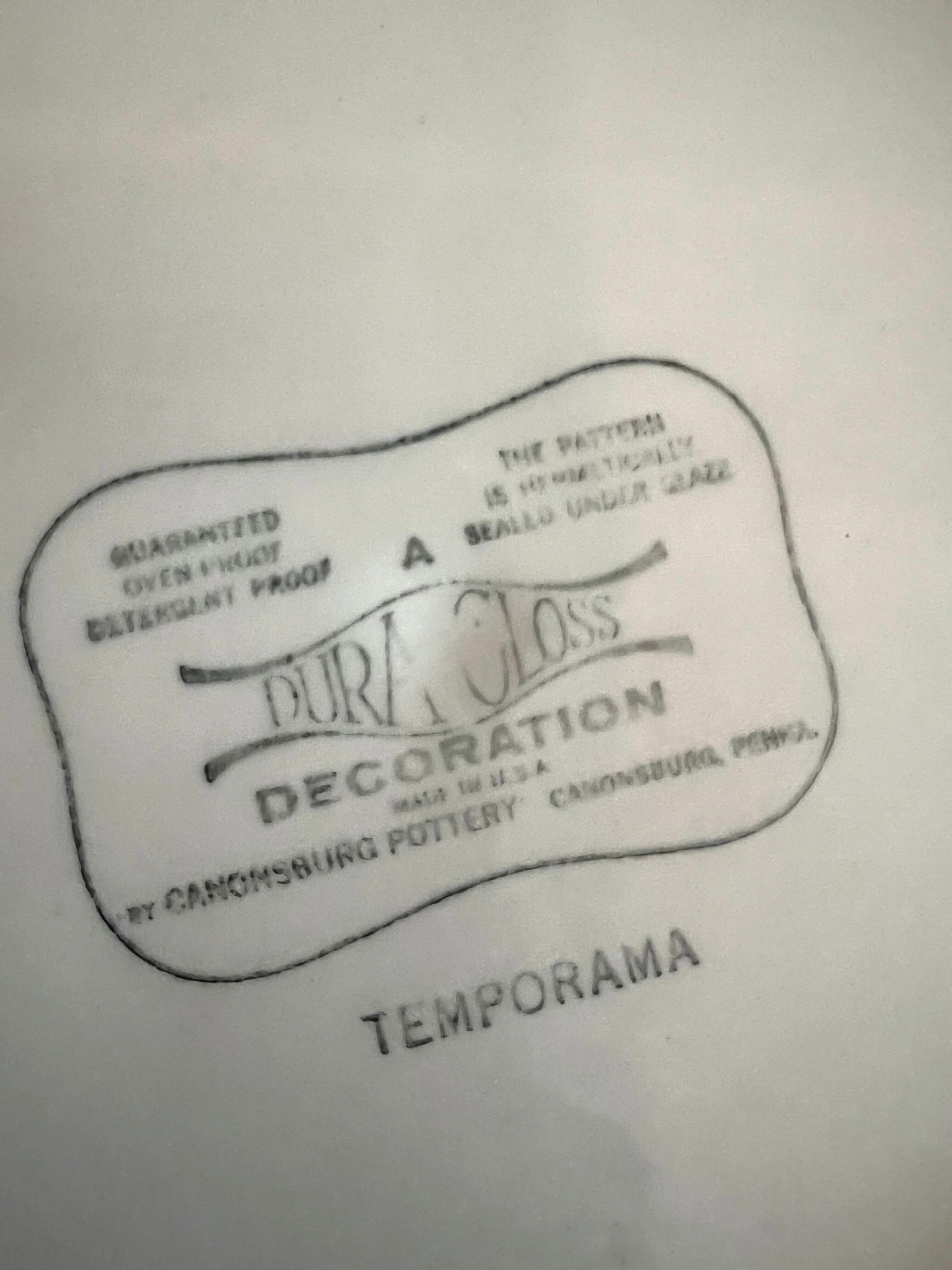 Atomic Mid Century Temporama Cannonsburg 10 Plates and Teacup - Etsy