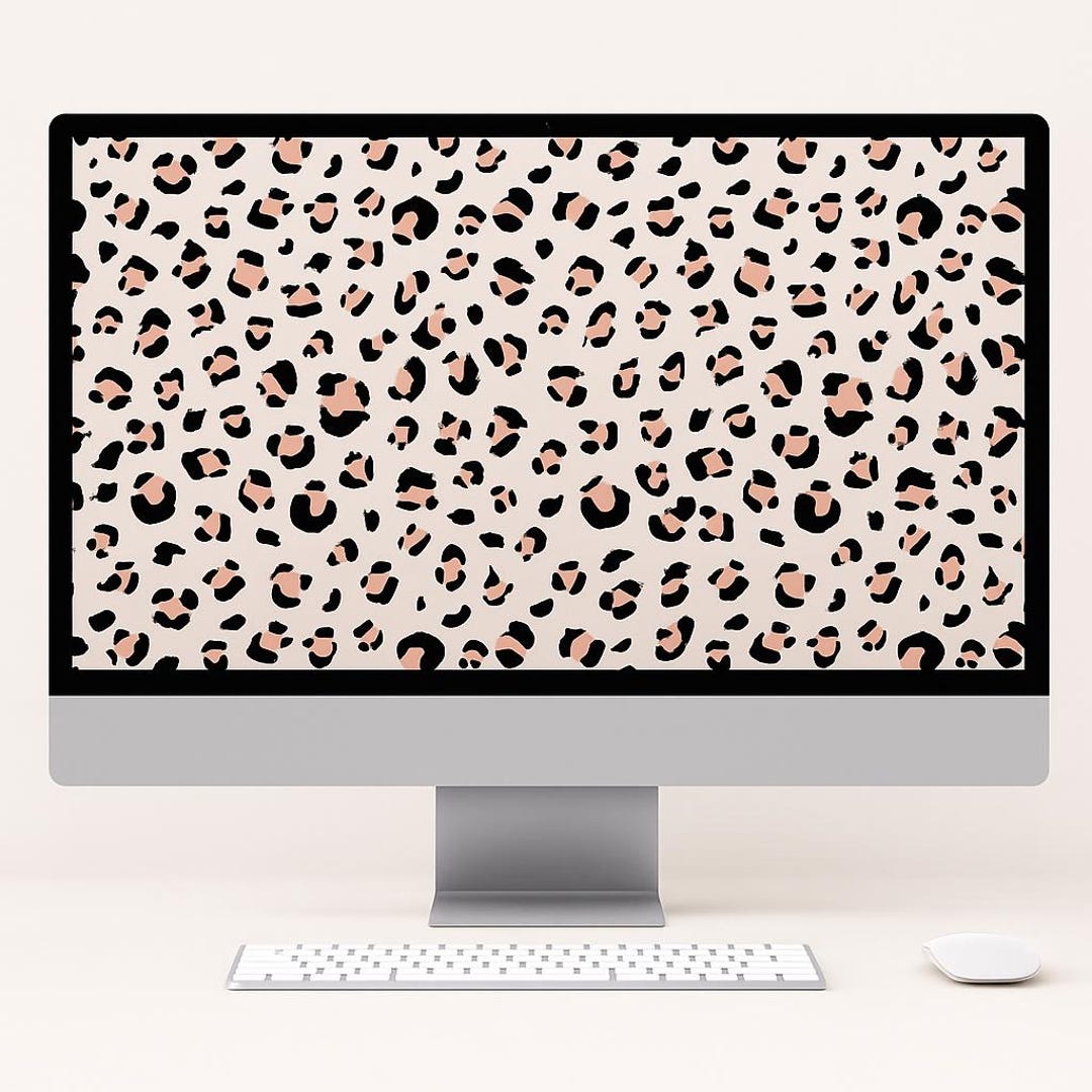 Leopard Print Desktop Wallpaper (digital Download) - Etsy