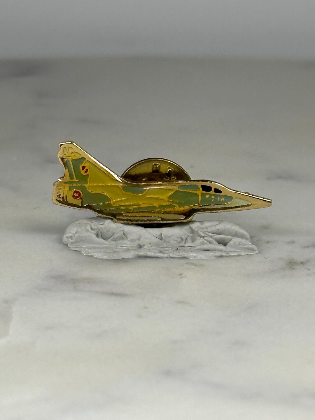 Vintage Delta Wing Fighter Jet Pin: Camouflage Enamel - Military ...