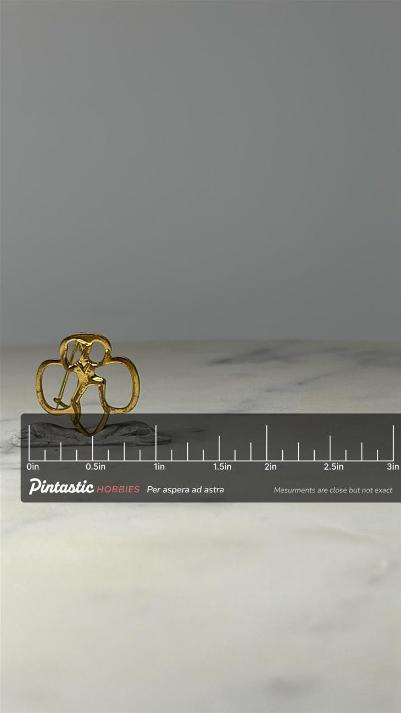 Vintage Girl Scout Brownie Pin – Dancing Elf Pixie Design – Gold Tone ...